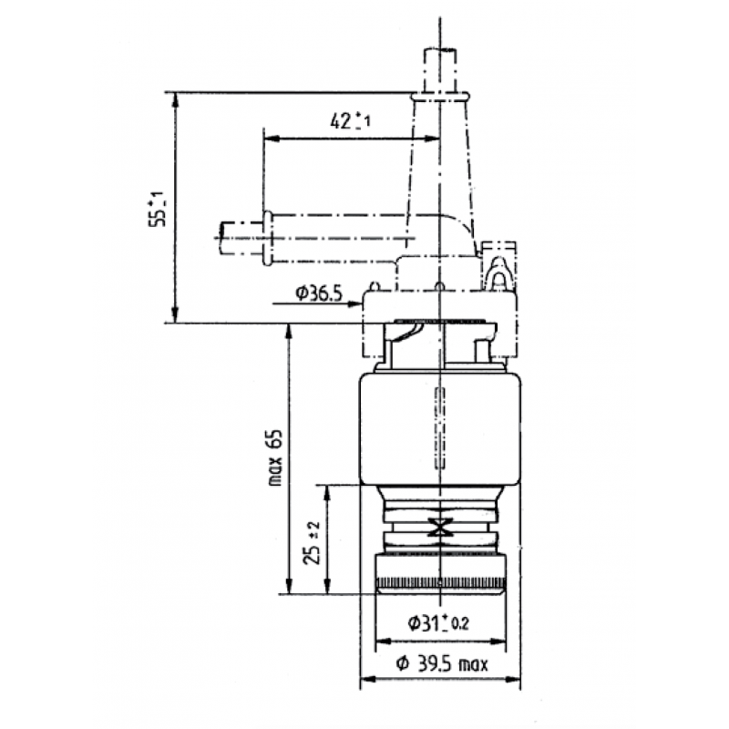 VDO 1318 Tachograph Hall Impulse sensor - M22X1.5R Female - Volvo