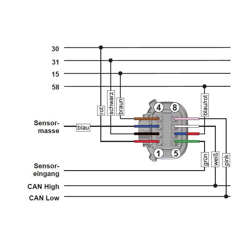 VDO SingleViu Connection Cable 8-pin Molex for high ohm sensors