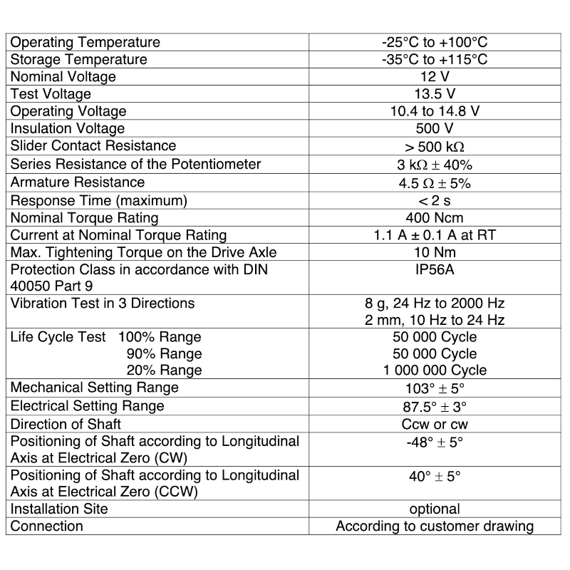 VDO E-Gas II Electronic Actuator 408-221-001-001P - 12 Volt - 5-Pins Connector